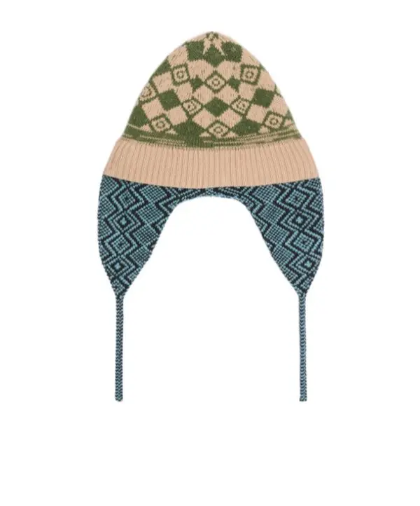 Dries Van Noten Jacquard Wool Beanie - Champagne