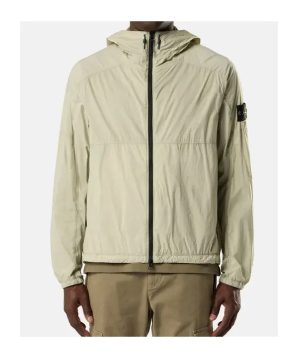 Stone Island Hooded Jacket With Anti-drop Finish