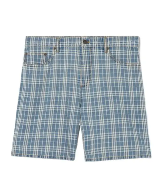 Burberry Check Denim Shorts