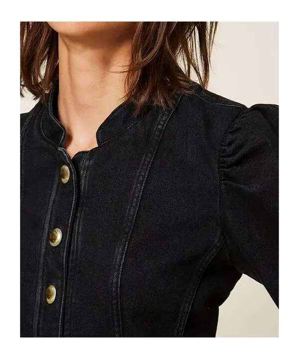 TWINSET Single-breasted Denim Jacket