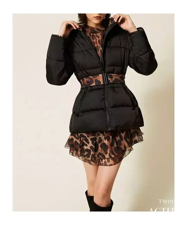 TWINSET Puffer Jacket With Reversible Belt