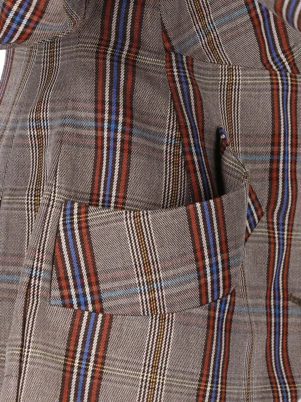 VIVIENNE WESTWOOD Cropped Checkered Blazer - Brown