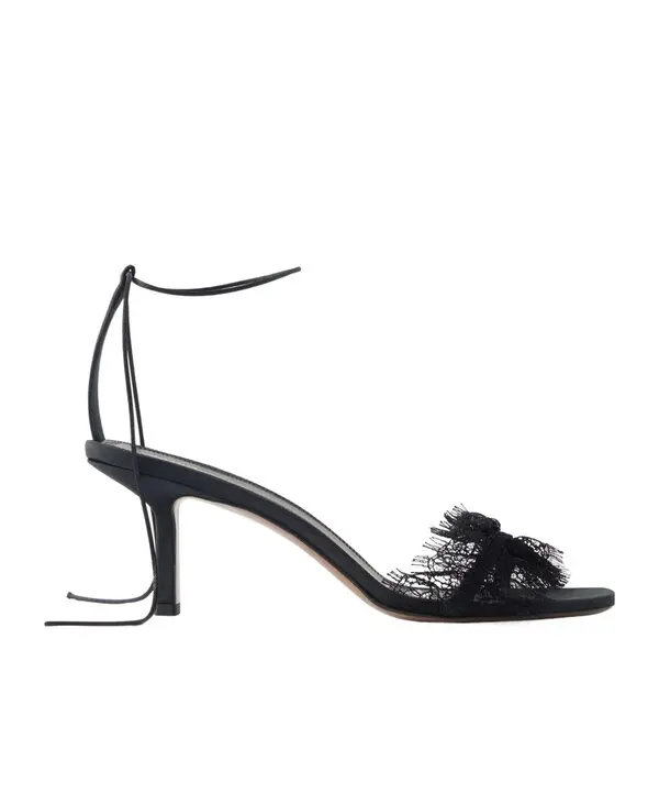 NEOUS Lace-trimmed Twill Sandals