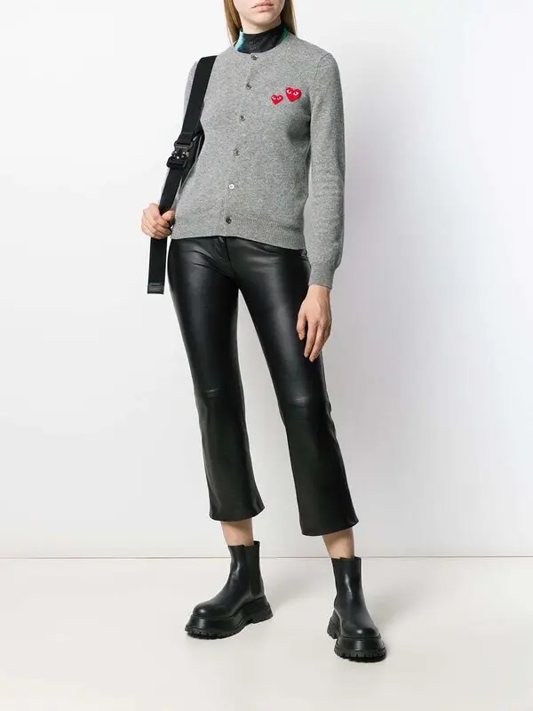 Play Comme Des Garcon Embroidered Cardigan