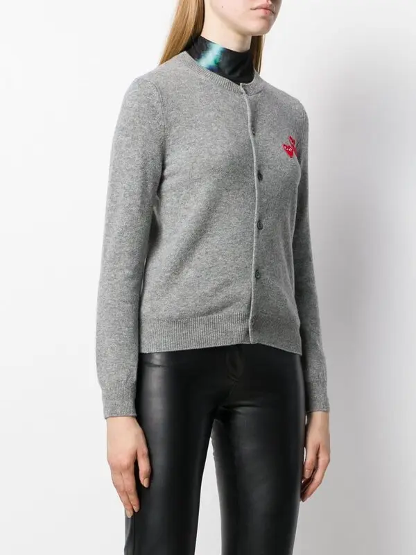 Play Comme Des Garcon Embroidered Cardigan