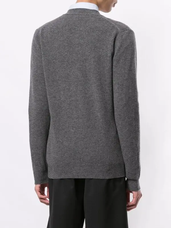 Play Comme Des Garcon Embroidered Logo Cardigan