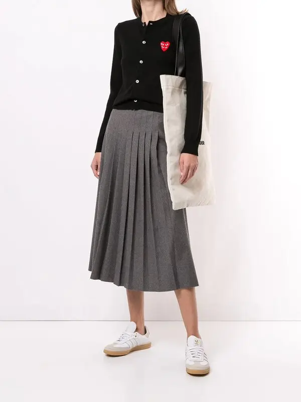 Play Comme Des Garcon Logo-embroidered Cardigan