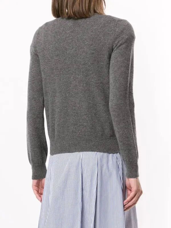 Play Comme Des Garcon Logo-patch Knitted Cardigan