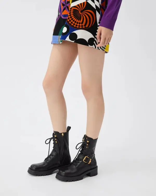 Versace Roxy Leather Boots 35 Mm