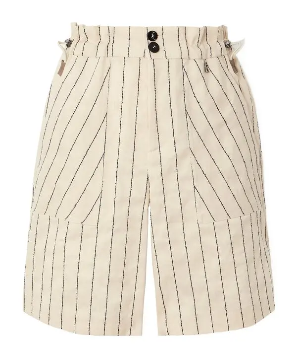 Bogner Reana Striped Linen-blend Shorts
