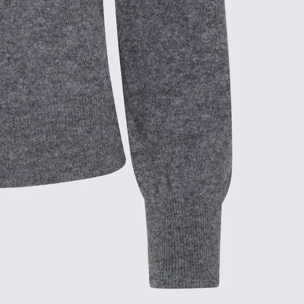 Miu Miu V-neck Wool Cardigan - Slate Grey