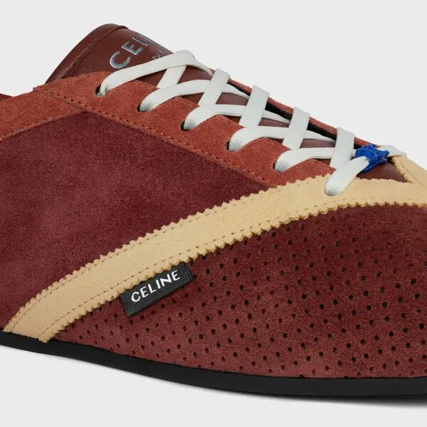 Celine Flat Suede Calfskin And Lambskin Sneakers