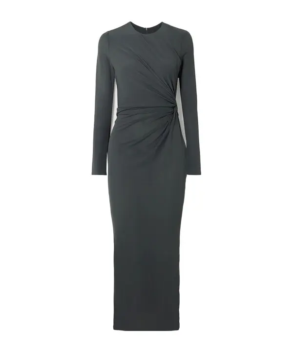 Alex Perry Twist-front Crepe-jersey Midi Dress