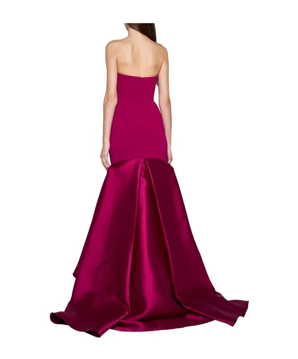Solace Crepe And Satin-twill Gown