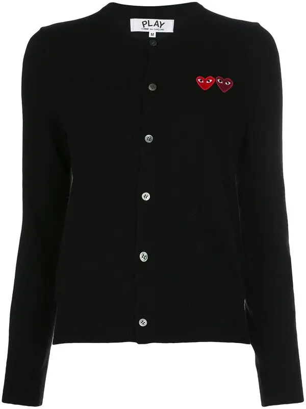 Play Comme Des Garcon Love Embroidered Cardigan