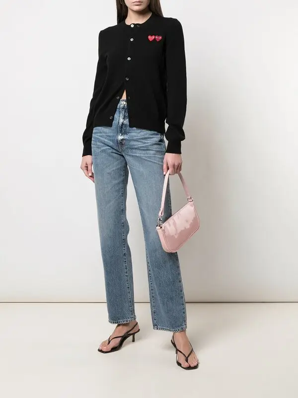 Play Comme Des Garcon Love Embroidered Cardigan