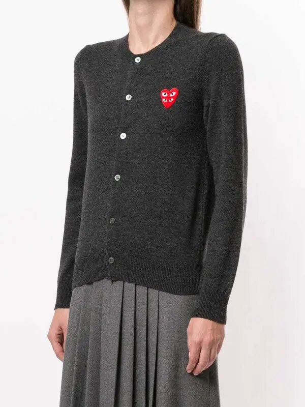 Play Comme Des Garcon Logo-embellished Cardigan