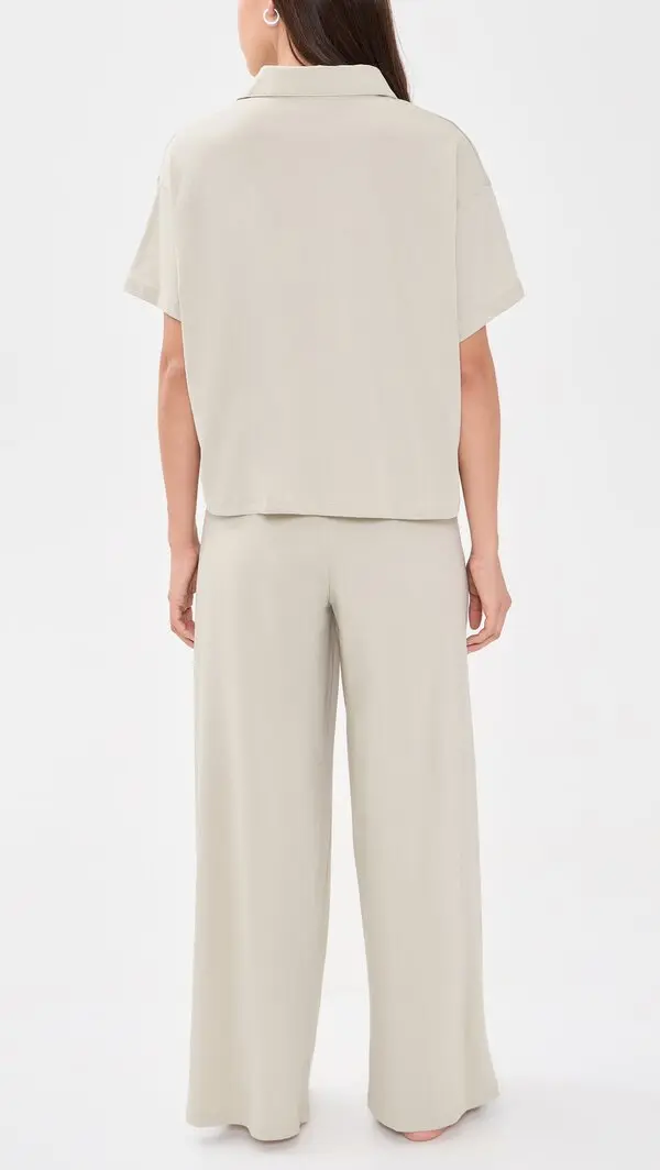 Eberjey Pima Cotton Pajama Set - Sandstone