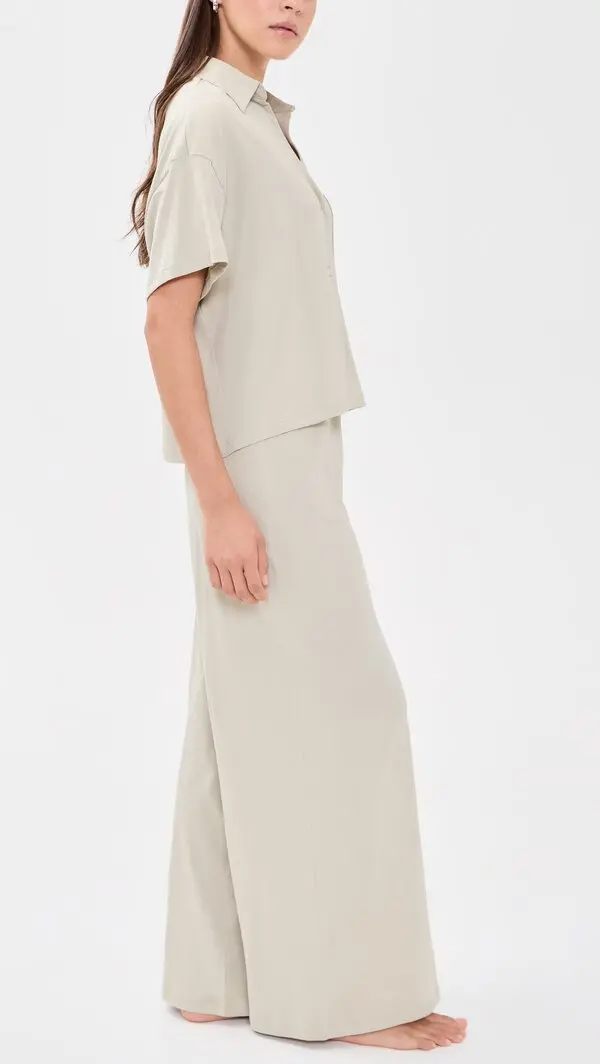 Eberjey Pima Cotton Pajama Set - Sandstone