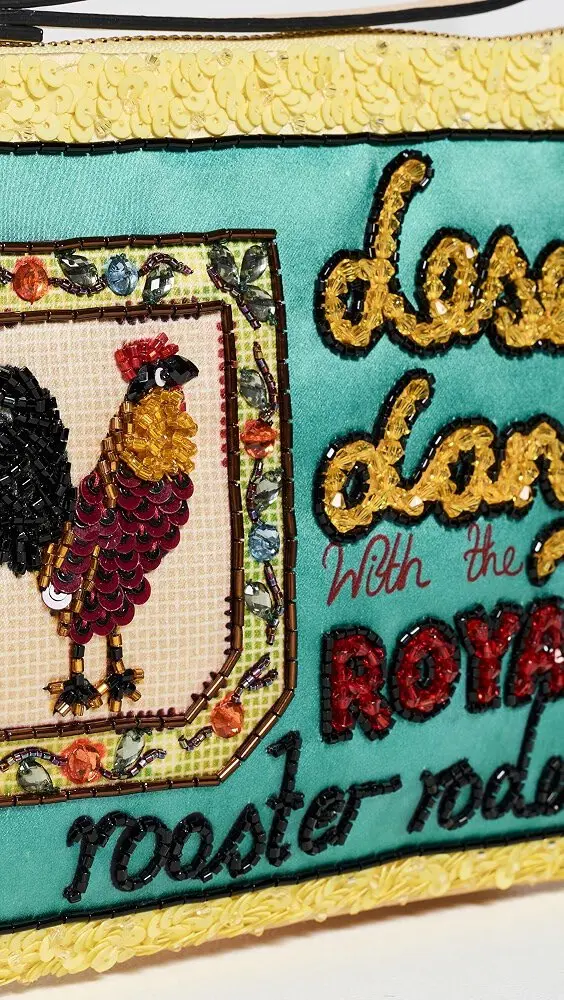 ALEMAIS Ace Rooster Embellished Clutch