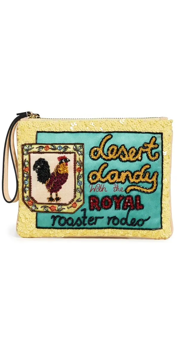 ALEMAIS Ace Rooster Embellished Clutch - Multi