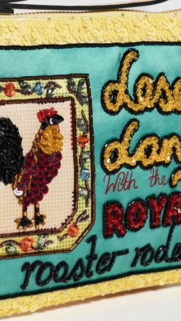 ALEMAIS Ace Rooster Embellished Clutch - Multi