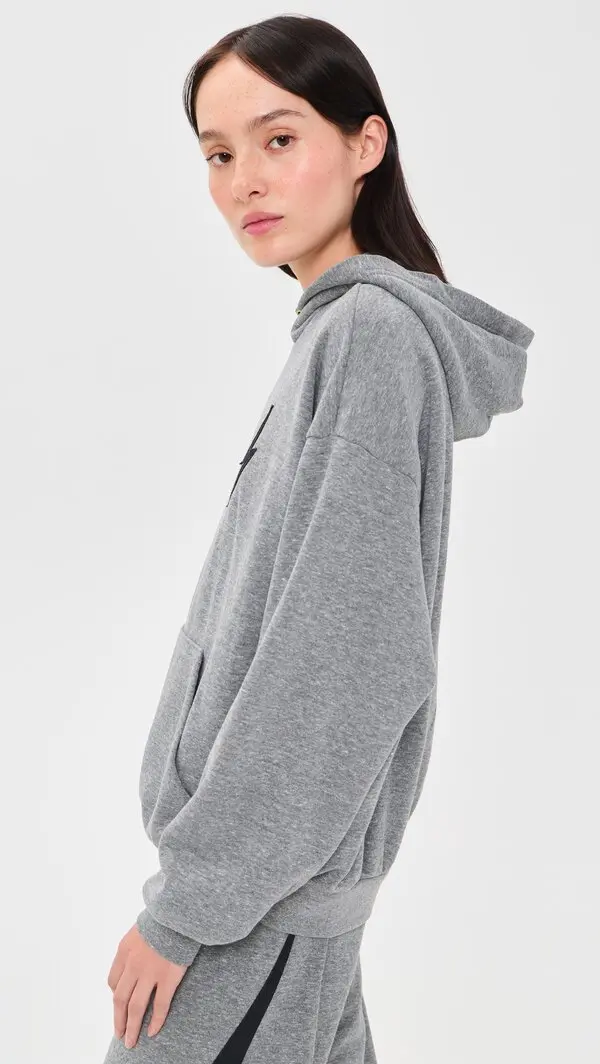 Aviator Nation Bolt Stitch Pullover Hoodie - Heather Grey