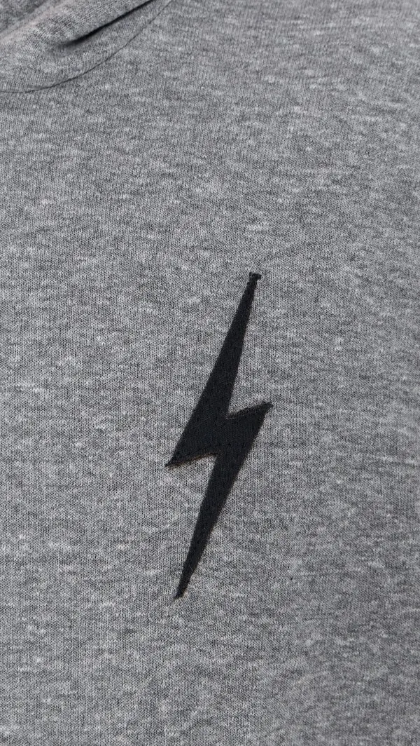Aviator Nation Bolt Stitch Pullover Hoodie - Heather Grey