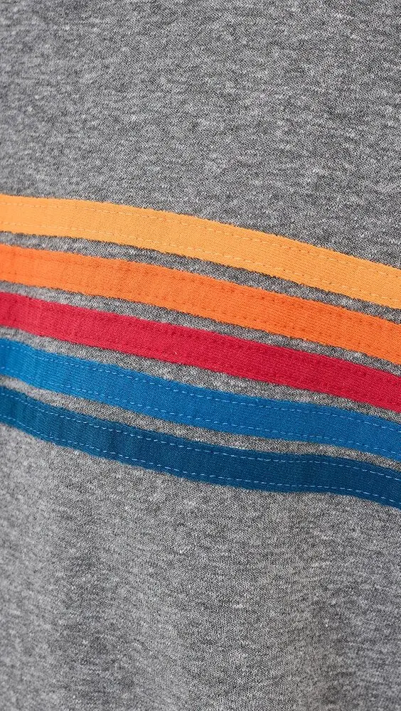 Aviator Nation 5 Stripe Relaxed Crew Sweatshirt