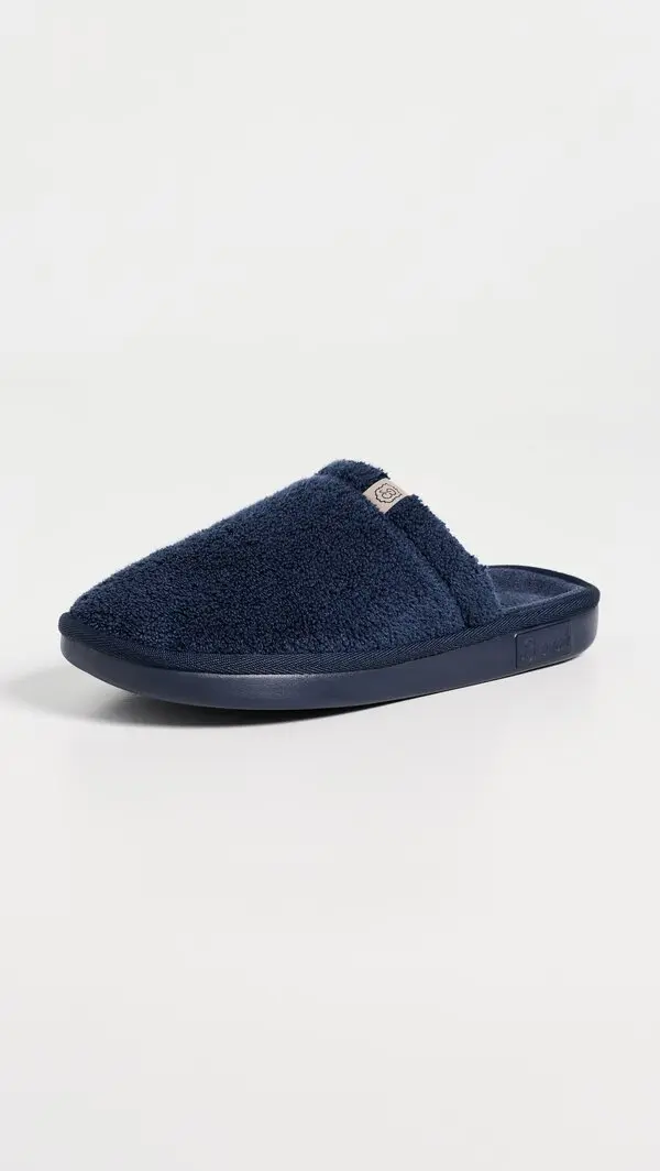 BRUNCH Terry Cloth Essential Slippers - Navy