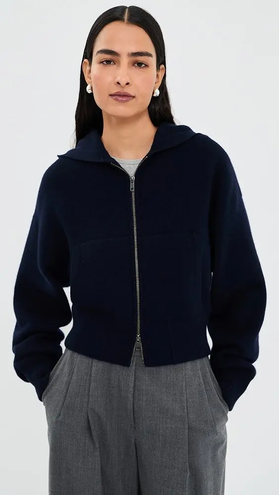 LISA YANG Lilia Hooded Zip Cardigan