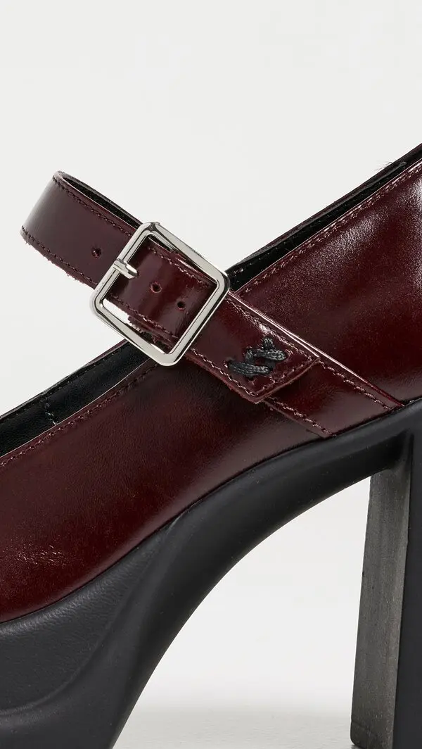 Free People Marais Chunky Mary Janes - Espresso Leather