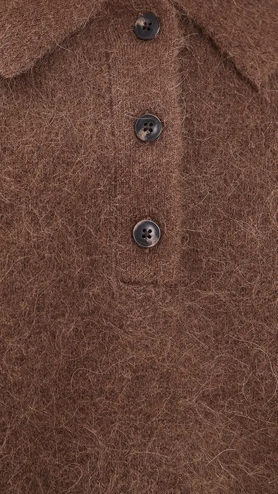 PISTOLA Nadya Alpaca Blend Boxy Polo Sweater