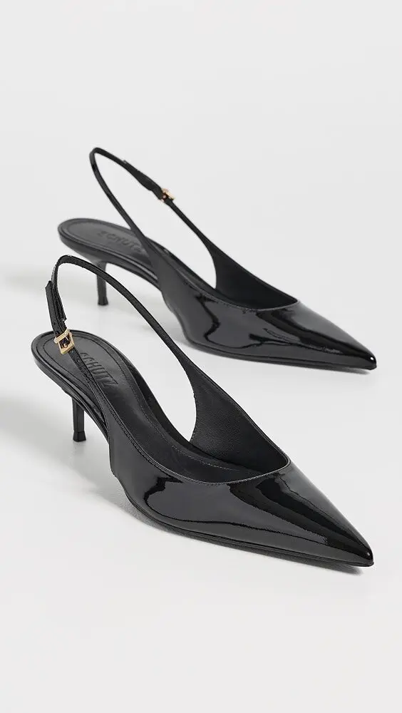Schutz Paola Mid Slingback Kitten Heels