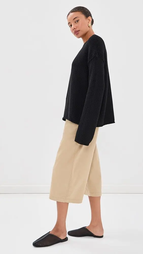 Another Tomorrow Draped Knit Sweater