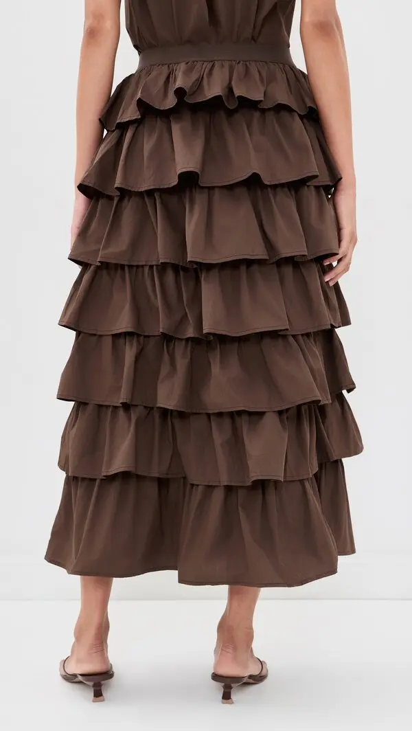 VRG GRL Thalia Tiered Midi Skirt