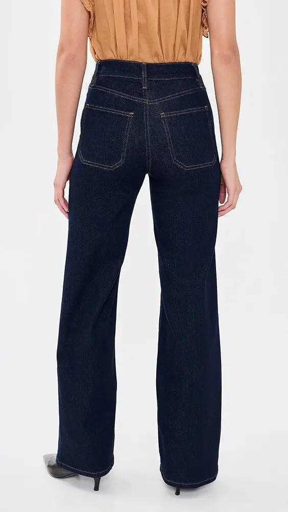 FRAME Le Slim Palazzo Pintuck Pocket Jeans