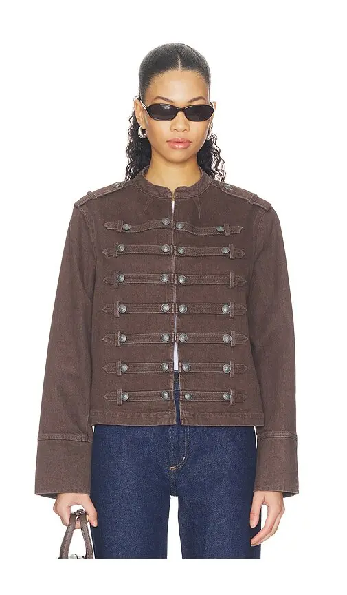 Amanda Uprichard Emma Jacket In Brown