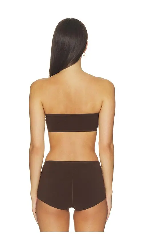 SRG Adelynn Knit Bandeau Bra In Chocolate