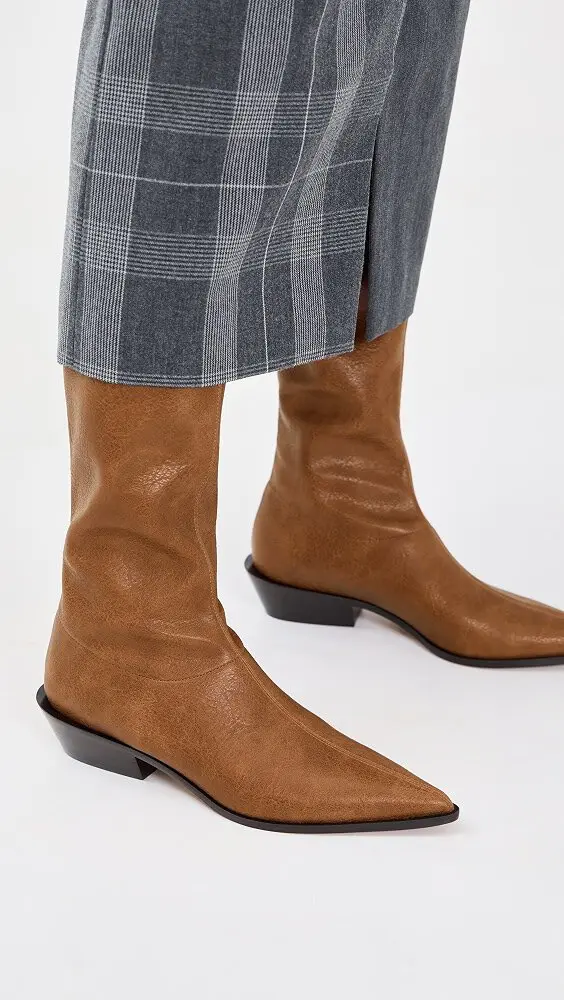 Tibi Bronson Faux Leather Boots