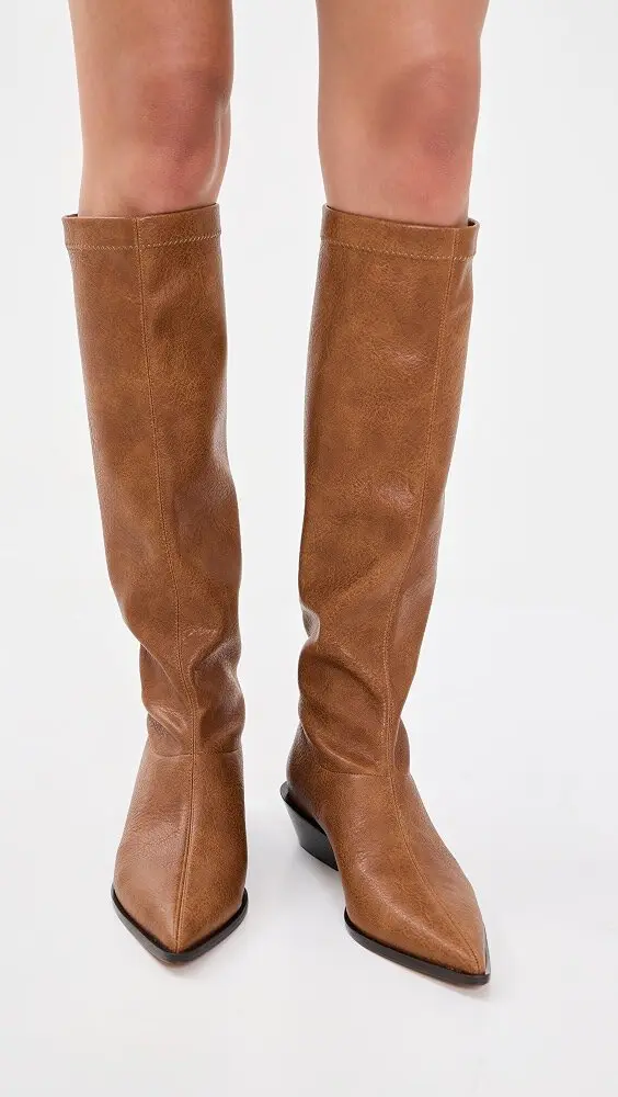 Tibi Bronson Faux Leather Boots
