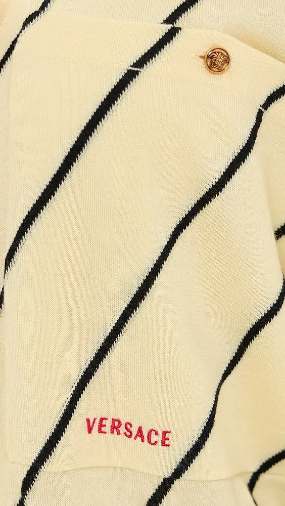 Versace Intarsia Knit Cardigan