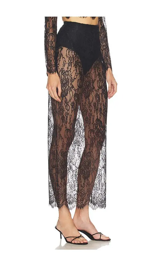 L'Agence Raymonde Maxi Lace Skirt