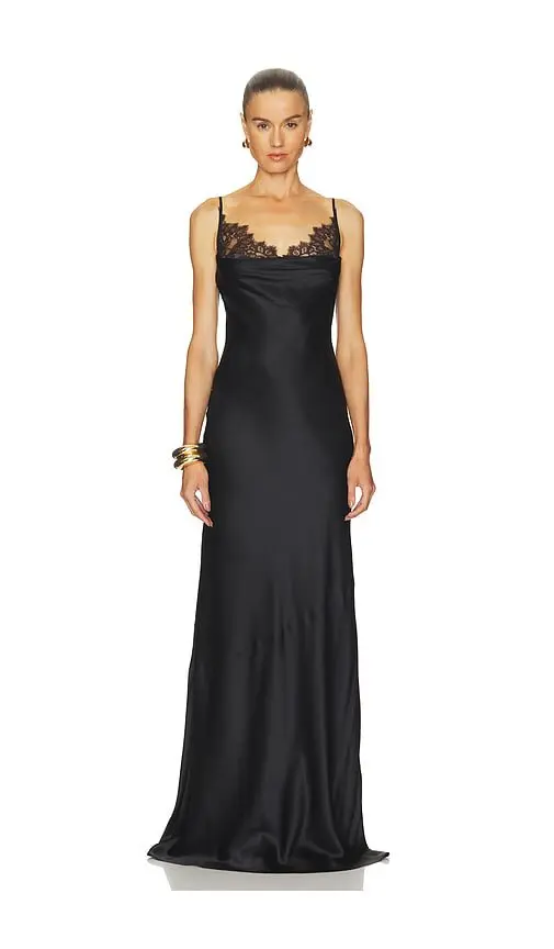 L'Agence Selene Lace Cowl Gown