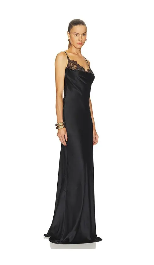 L'Agence Selene Lace Cowl Gown