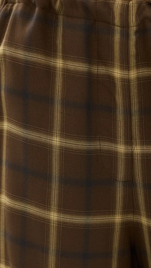 Co Drawstring Plaid Pants