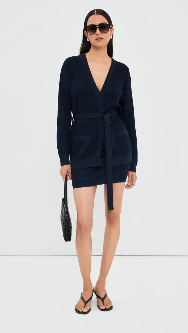 Missoni Zigzag Pattern Belted Cardigan