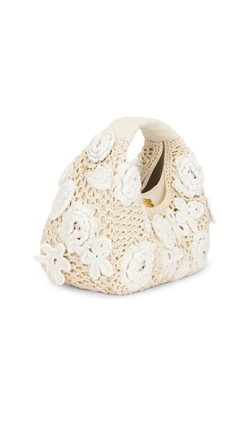 GANNI Hobo Mini Crochet Bag In White