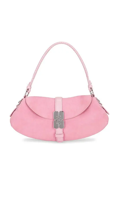 GANNI B-kat Suede Bag In Pink