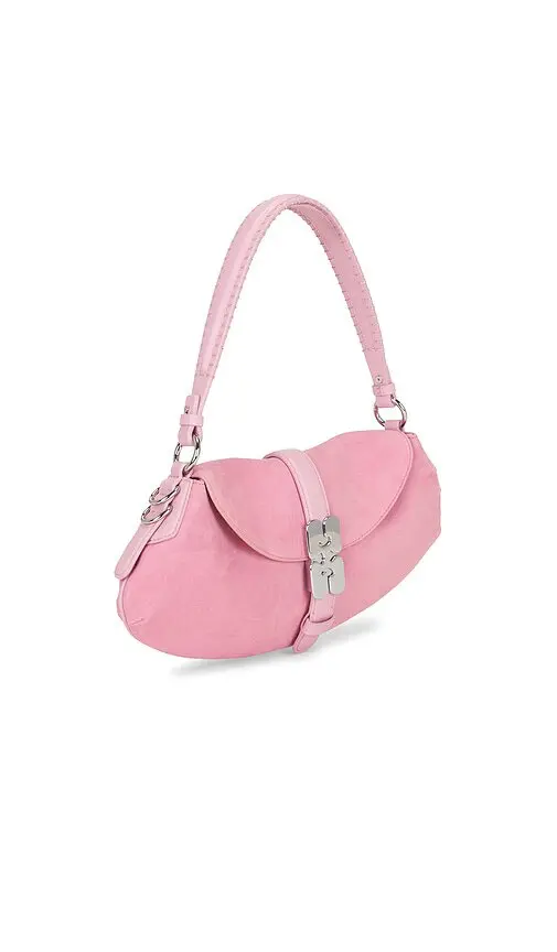 GANNI B-kat Suede Bag In Pink
